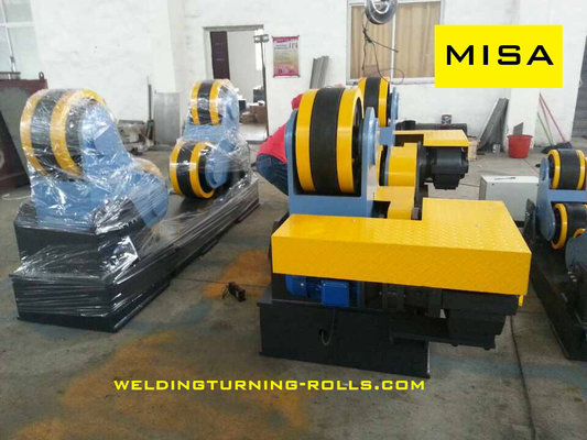 Double Motor Self-Aligning Welding Pipe Turning Rolls With 60ton Loading Capacity
