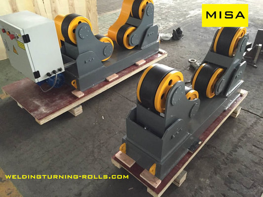 Rubber Wheels Welding Turning Rolls With 60 Ton Capacity For Turning Pressure Vessel