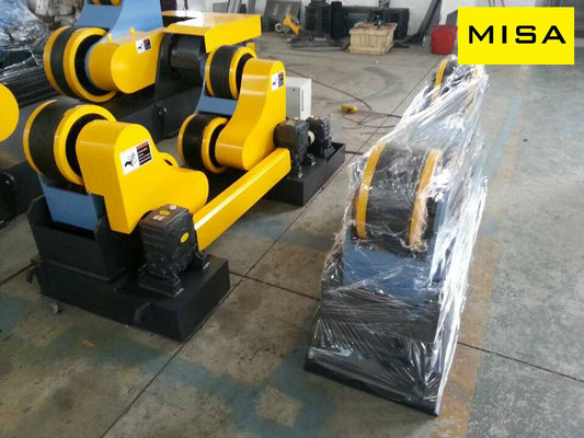 80T PU Self Aligning Welding Turning Rolls 4kw Of Rotator Welded By Plate
