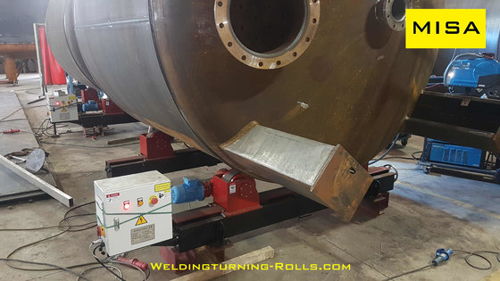Double Drive 5Ton Conventional Welding Rotator With 0.1~1m/min Roller Linear Speed