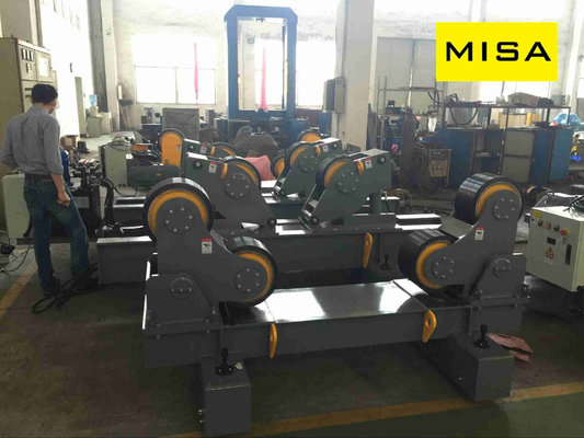 Simple Operation Vessel Self Aligning Welding Rotator With Width 180mm Pu Wheels
