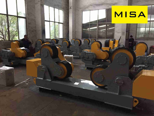 Simple Operation Vessel Self Aligning Welding Rotator With Width 180mm Pu Wheels
