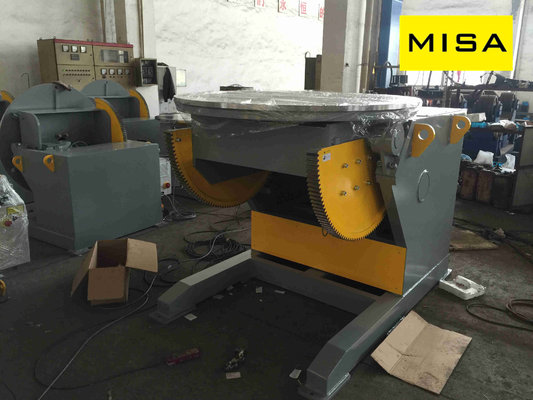 Yellow Fixed Welding Positioner With Horizontal Turning Table