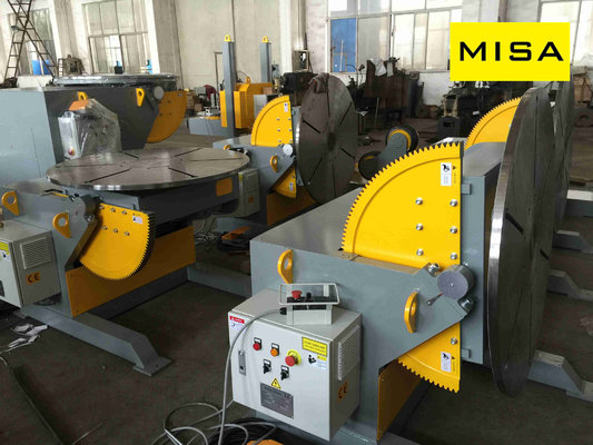 Yellow Fixed Welding Positioner With Horizontal Turning Table
