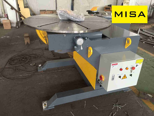 Yellow Fixed Welding Positioner With Horizontal Turning Table