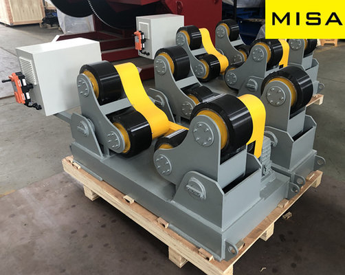 30T Self Aligning Welding Rotator With 6-60m/H Wheel Velocity For Tank Vessel