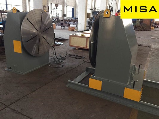 Head Tail Stock Welding Positioners Rated Weight 300kg 600mm Size Of Table