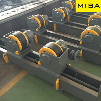 Manual Lead Screw Adjustment Welding Turning Rolls With 2 x 0.55kw For Rubber Vessel