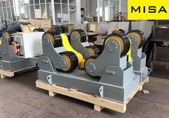 10 Ton Manual Moving Self Aligning Welding Turning Rolls With 0.75kw Motor