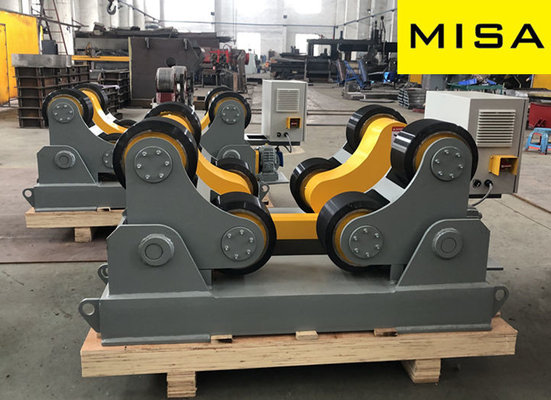 10 Ton Manual Moving Self Aligning Welding Turning Rolls With 0.75kw Motor