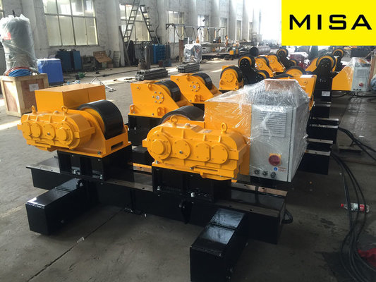 5T Motorized Moving Pipe Fit Up Rolls Vessel Diameter 250mm And 0.75kw Motor