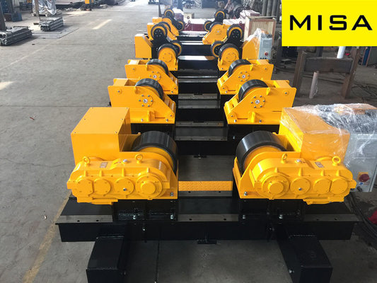 5T Motorized Moving Pipe Fit Up Rolls Vessel Diameter 250mm And 0.75kw Motor