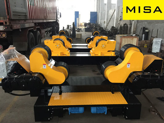 5T Motorized Moving Pipe Fit Up Rolls Vessel Diameter 250mm And 0.75kw Motor