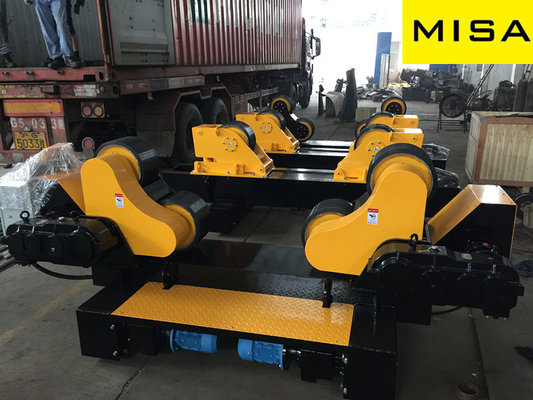 5T Motorized Moving Pipe Fit Up Rolls Vessel Diameter 250mm And 0.75kw Motor