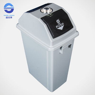Large Industrial Plastic Rubbish Bin with Turning Cover , 63*48*88.5cm