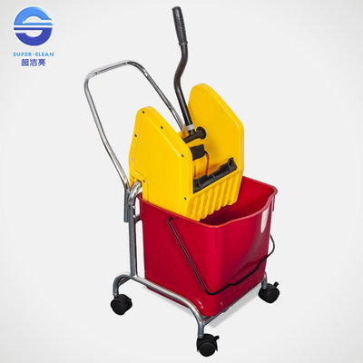 Durable Plastic Down Press Mop Wringer Trolley for Restaurant