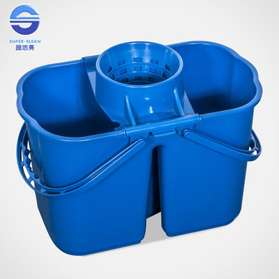 Blue 15L Commercial Double Mop Bucket Cleaning Tools 43*24*27cm