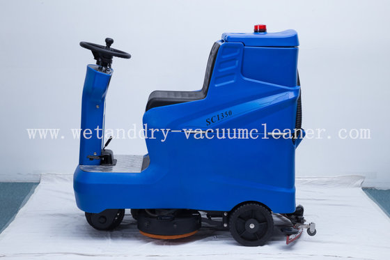 High Speed Rider Floor Scrubber Battery Powered 20 Inch Gray / Blue