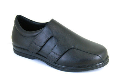 China Genuine Leather Men's Wide Therapeutic Shoes Comfort Shoes Work Shoes Diabetic Shoes supplier