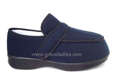 China Men's Ultra-light Black Stretchable Diabetic Shoes #5610136 supplier
