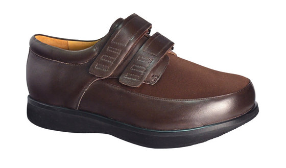 China Unisex Customer-made Therapeutic Genuine Leather Wide Diabetic Shoes Comfort Footwear Arthritis Shoe 201309 supplier