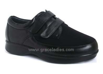Men's Therapeutic Genuine Leather Wide Diabetic Shoes Comfort Footwear Stretchable Shoes supplier