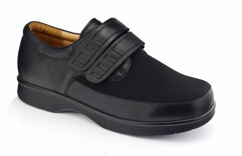 Men's Therapeutic Genuine Leather Wide Diabetic Shoes Comfort Footwear Stretchable Shoes supplier