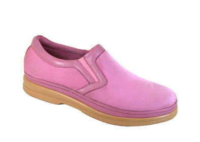 Genuine Leather Slip-on Wide Toe Box Unisex Arthritis Shoes Comfort Shoes Diabetic Footwear supplier