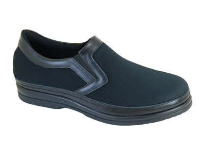 Genuine Leather Slip-on Wide Toe Box Unisex Arthritis Shoes Comfort Shoes Diabetic Footwear supplier