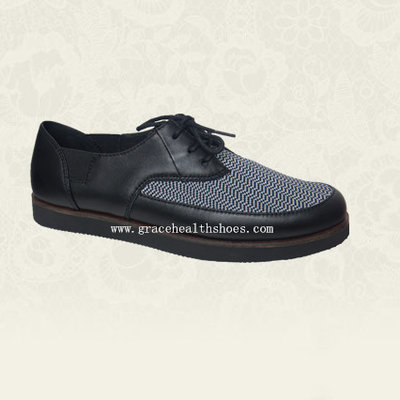 Unisex Genuine Leather Wider Width Arthritis Shoes Comfort Shoes Work Footwear supplier