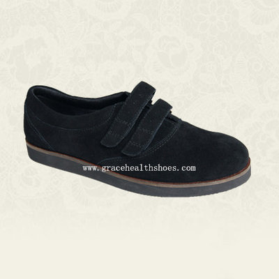 Genuine Leather Two-strap Wider Width Arthritis Shoes Comfort Shoes Work Footwear Unisex Shoes supplier