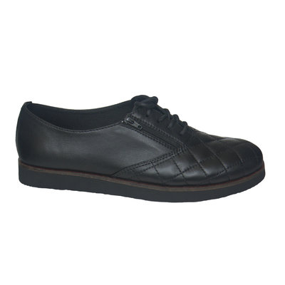 Genuine Leather Lace-up Wider Width Arthritis Shoes Comfort Shoes Work Footwear Unisex Shoes supplier