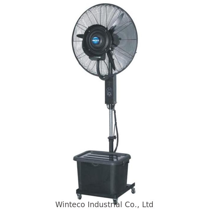 26 pies centrífugo ventilador móvil de niebla de refrigeración con control remoto