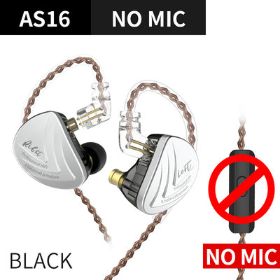 15Ω 16BA High Bass Earphones , 3.5mm Connectors Wireless Sports Headphones