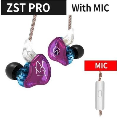 Dual Driver Ear Hook Headphones Detachable Cable Audio Monitors 106dB Sensitivity