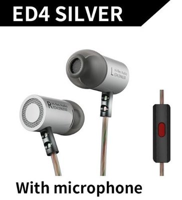 Los auriculares internos teléfono móvil/MP4 con el micrófono Metal los conectores del estéreo 3.5m m