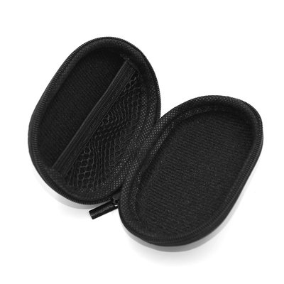 Oval Logo Bluetooth Earphone Accessories Portable PU Zipper Storage Box