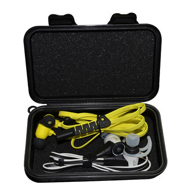 PP Hard Case Bluetooth Earphone Accessories Headset Storage Box Black Color