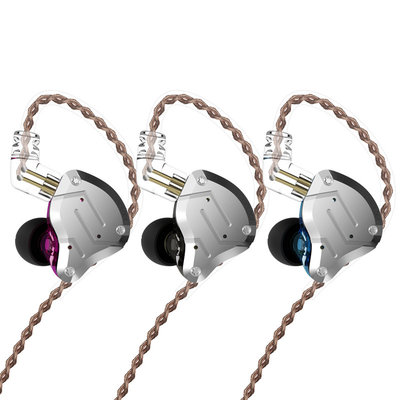 Metal 4BA 1DD Hybrid Ear Hook Headphones 10 Units HIFI Bass Port Noise Cancelling