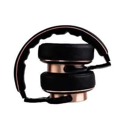 Triple Driver Over The Head Headphones Hybrid 104dB Sensitivity Gold Color