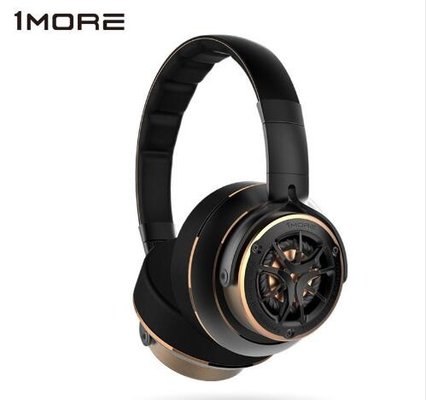 Triple Driver Over The Head Headphones Hybrid 104dB Sensitivity Gold Color