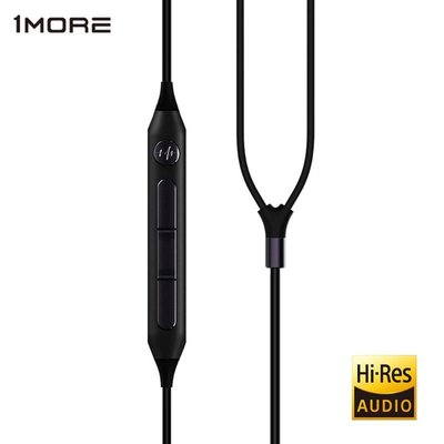 Capsule Dual Driver In Ear Earphones Magnetic Control 1MORE E1002 Black Color