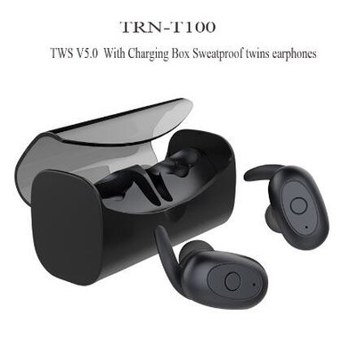Fast Charging True In Ear Wireless Headphones , Black Stereo High Bass Earphones