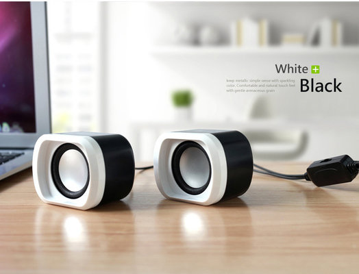 Altavoces de estante inalámbricos de Shell de la galjanoplastia en doble canal con el enchufe estéreo de Jack/de alimentación por USB