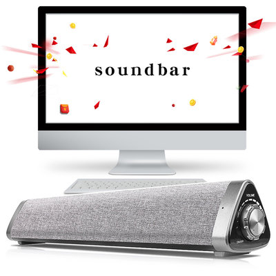 Wireless Portable 5.0 Bluetooth Soundbar Speaker 10W For PC / TV 3D Stereo