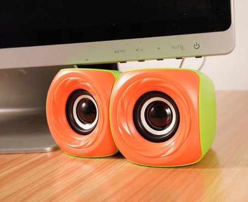 Portable Desktop Wireless Computer Speakers , Multimedia Audio Wireless Surround Sound Speakers