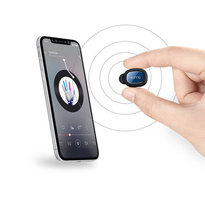 HiFi 4D Stereo TWS Bluetooth Earphone IPX5 Waterproof Black / Blue Color