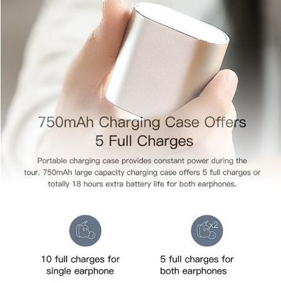 20-20000Hz TWS Bluetooth Earphone Wireless 3D With Microphone Noise Cancelling