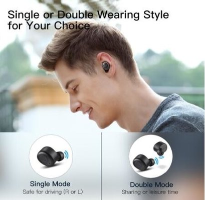Vainas estéreas 2 de Wavefun X de los auriculares de las auriculares de los auriculares de botón de la radio TWS Bluetooth de AAC