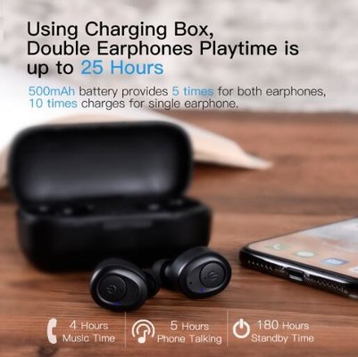 Vainas estéreas 2 de Wavefun X de los auriculares de las auriculares de los auriculares de botón de la radio TWS Bluetooth de AAC